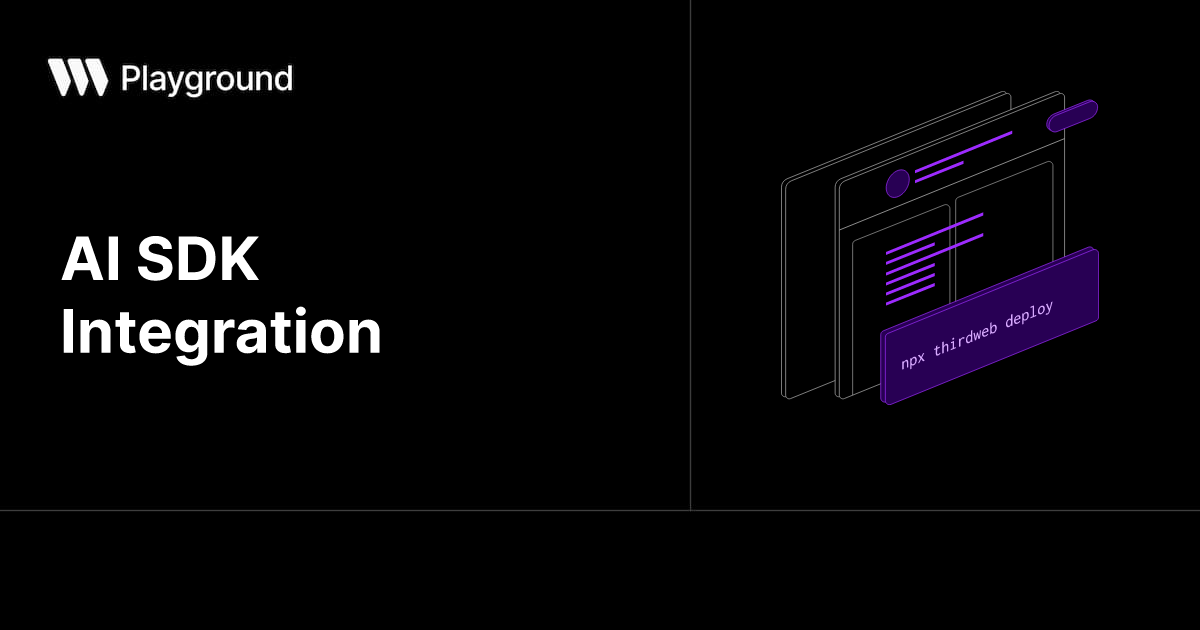 AI SDK Integration | thirdweb Playground