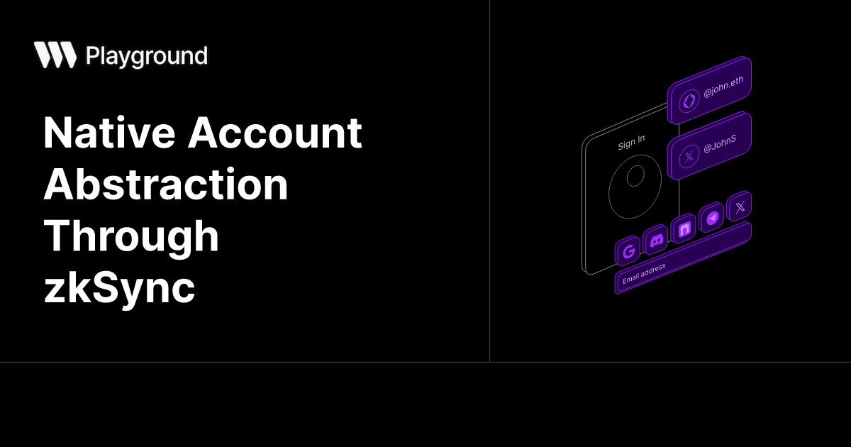 Native Account Abstraction Through zkSync | thirdweb Playground